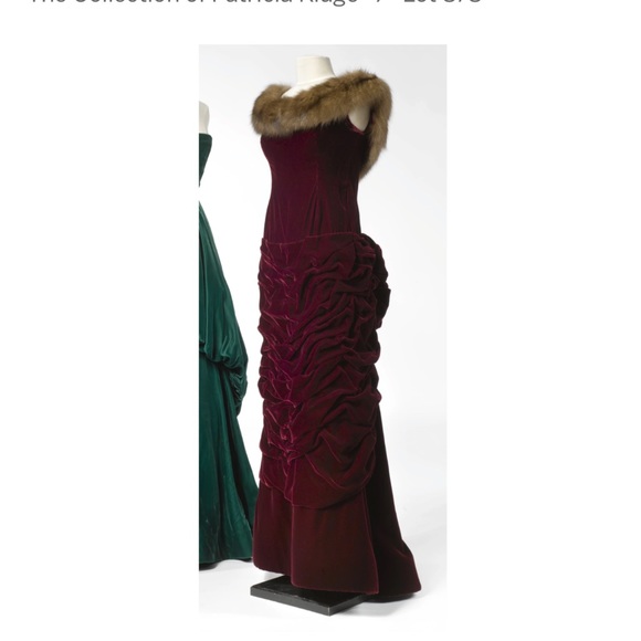 Arnold Scaasi | Dresses | Vintage Arnold Scaasi Maroon Velvet Strapless ...